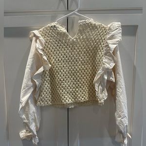 Zara | Tops | Nwt Zara Ruffle Knit Top | Poshmark